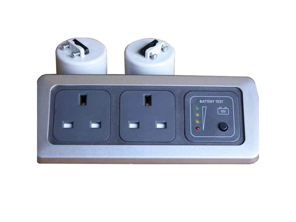 CBE Double 240v Sockets and 12v Battery Tester