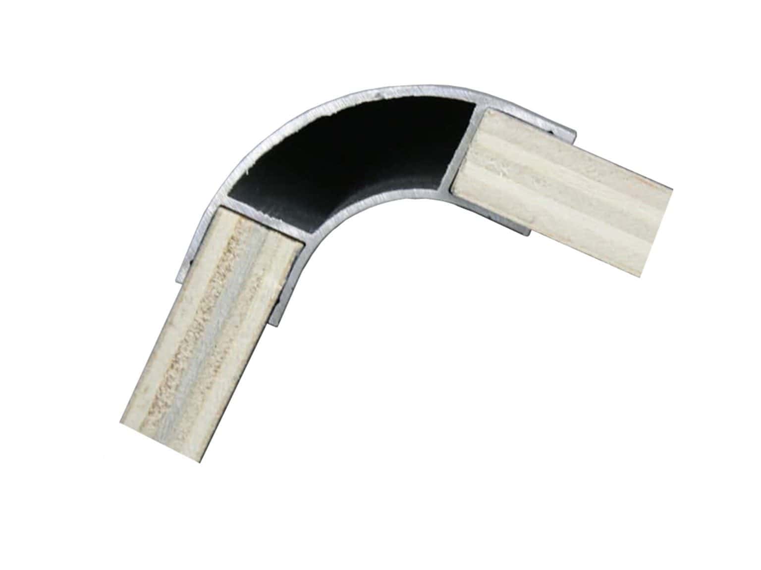 Aluminium Corner Profile Silver Large Radius