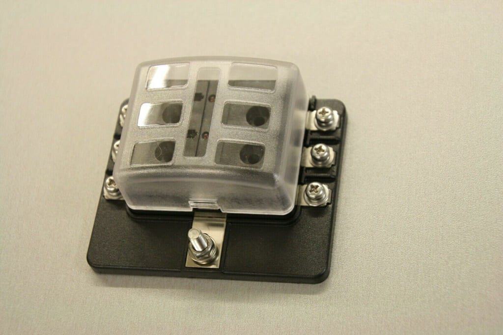 Fuse Box/Holder - 6 Way Single Input - Clearcut Conversions