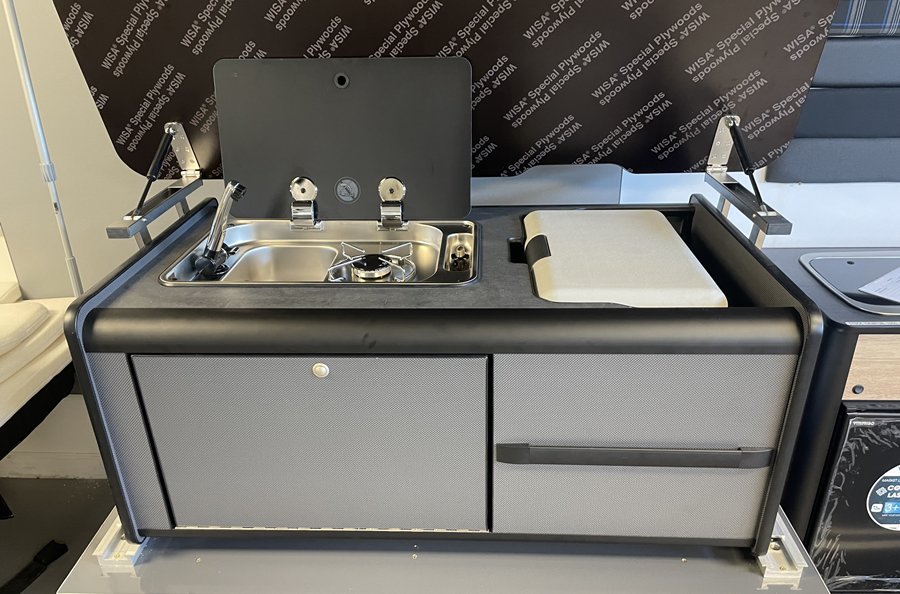 Rockham Micro Pull out Pod with Fitted Appliances - Clearcut Conversions