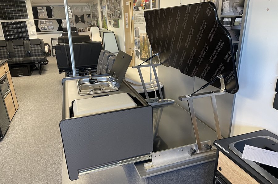 Rockham Micro Pull out Pod with Fitted Appliances - Clearcut Conversions