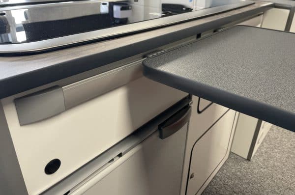 Table legs, rails and storage brackets for your campervan