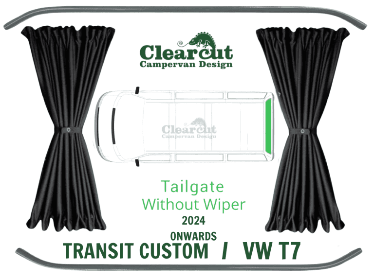 Ford Transit Custom / VW T7 - Tailgate WITHOUT Wiper - Black Out ...